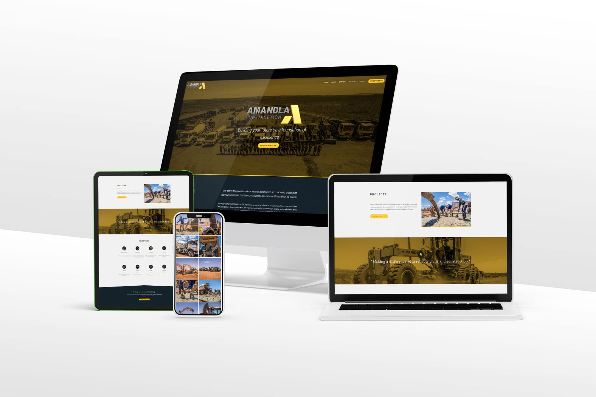 Amandla Construction - Enhanced Website - Solid Projects
