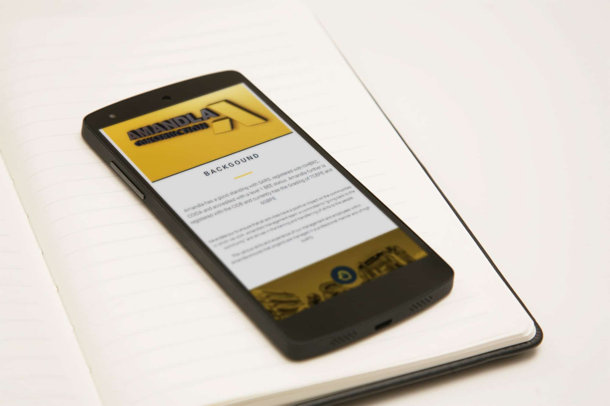 Amandla Construction - Enhanced Website - Solid Projects